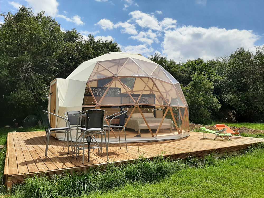 Dôme Géodésique - Fabricant de dome géodésique en bois et toile