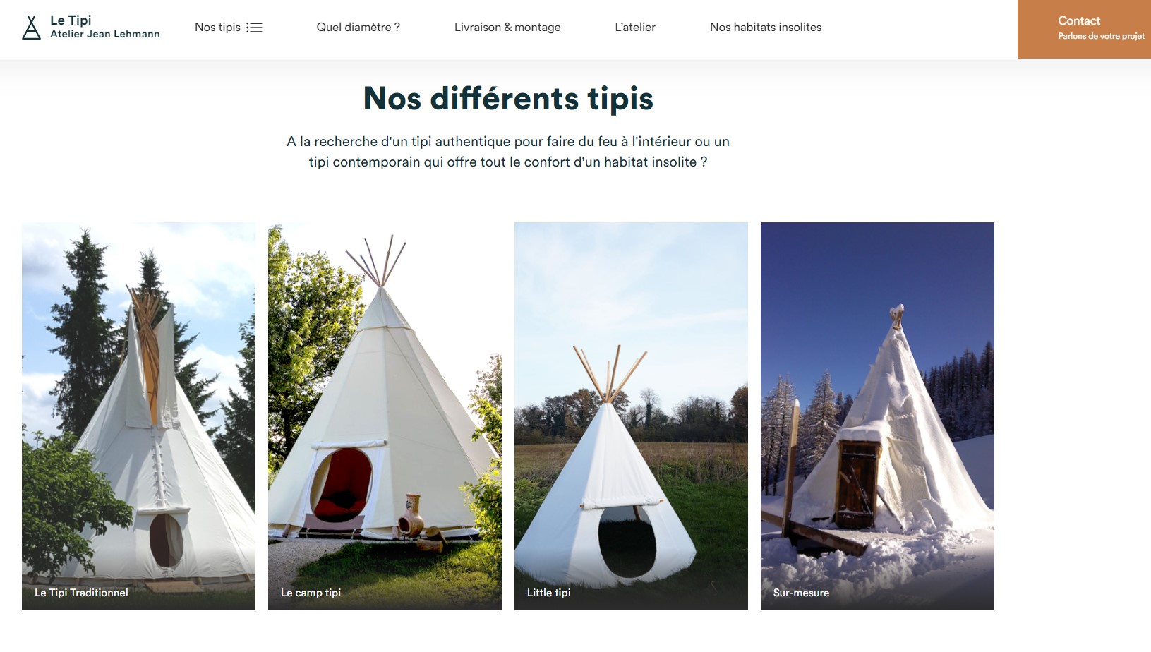 Actualité Atelier Jean Lehmann : 2 sites internet dédiés au tipi et à ...