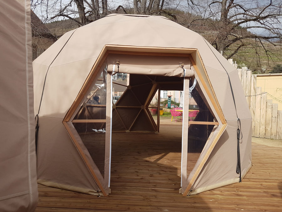 Dome geodesique fabrication artisanale